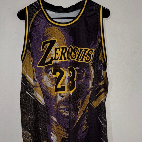 Shirts | Purple And Gold Graphic Basketball Jersey | Poshmark